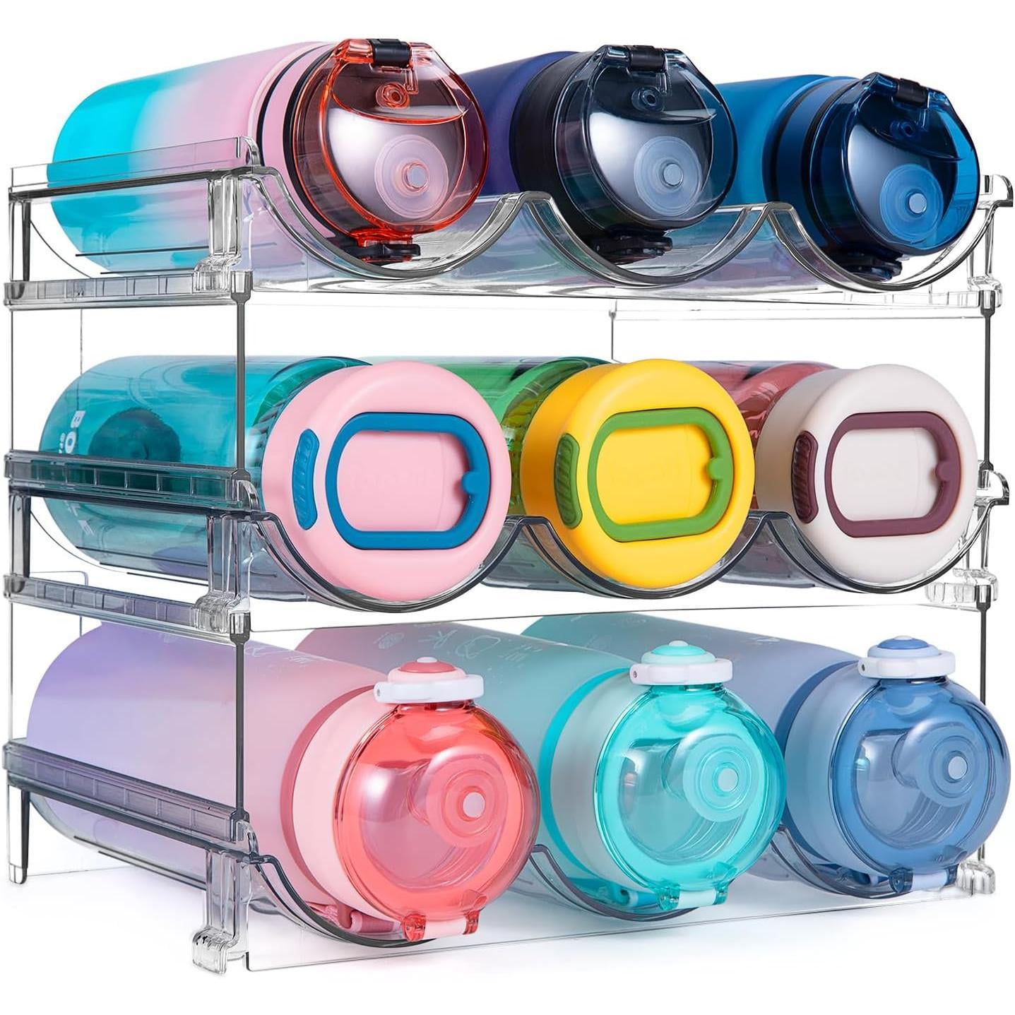 Water Bottle Organizer for Cabinet, Water Bottle Storage Organizer, 2 ...