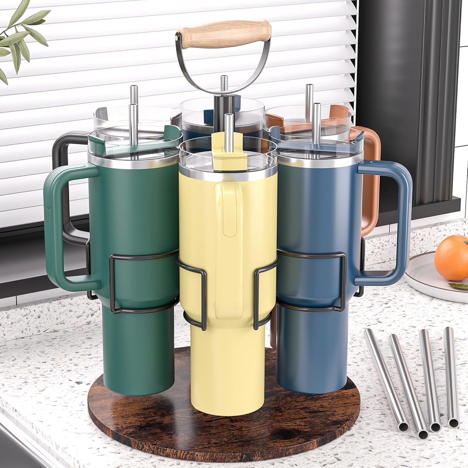 Water Bottle Organizer Holder Compatible for Stanley Cup and Straw ...