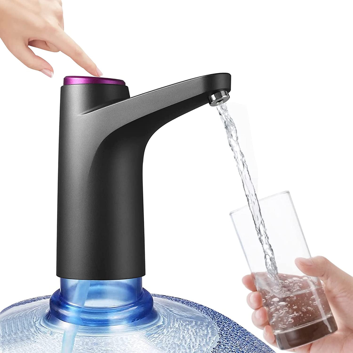 Water Bottle Pump, Bottle Water Dispenser, Portable USB Water Bottle ...