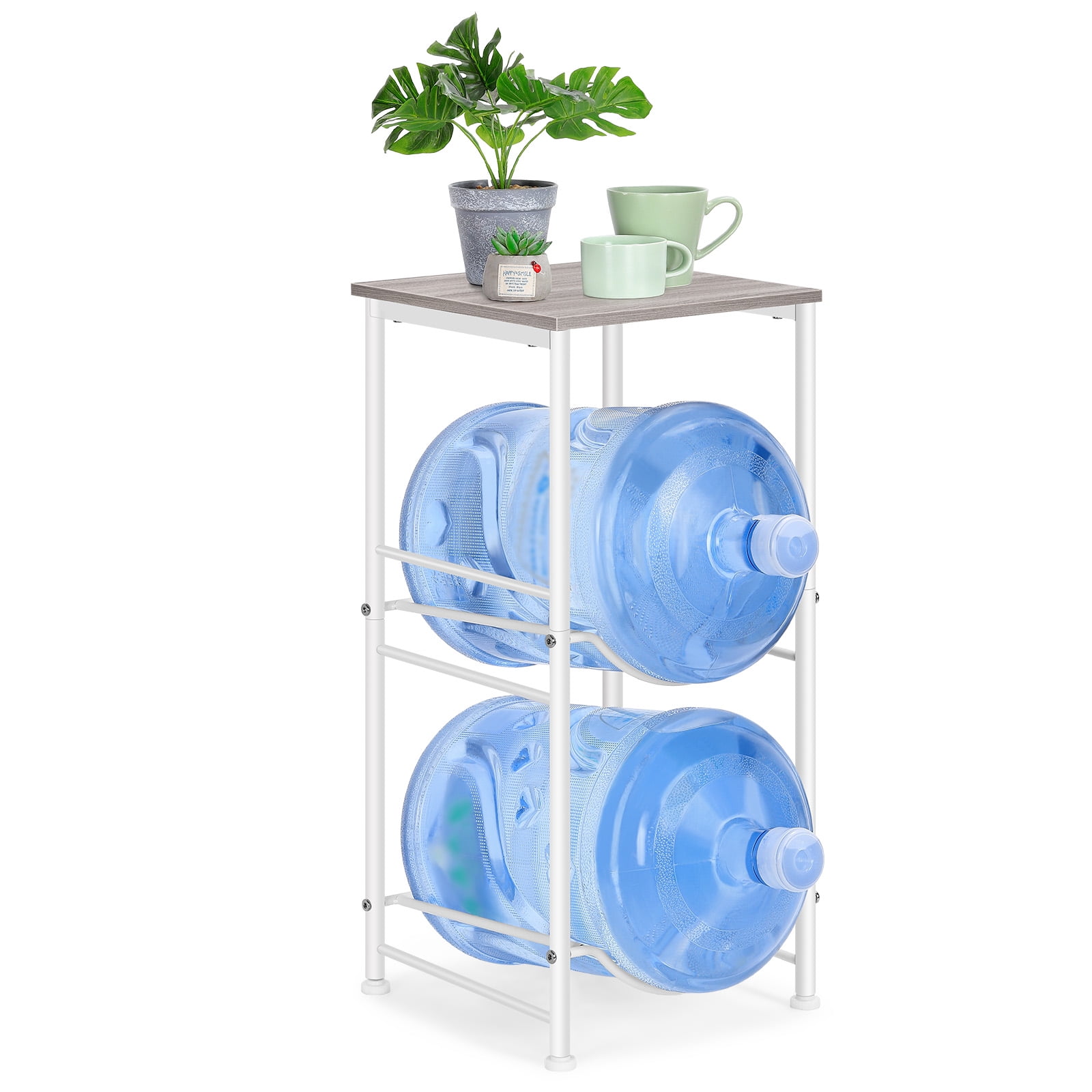 Water Bottle Rack Storage Rack 5 Gallon Bottle Cage with Top Shelf 2 ...