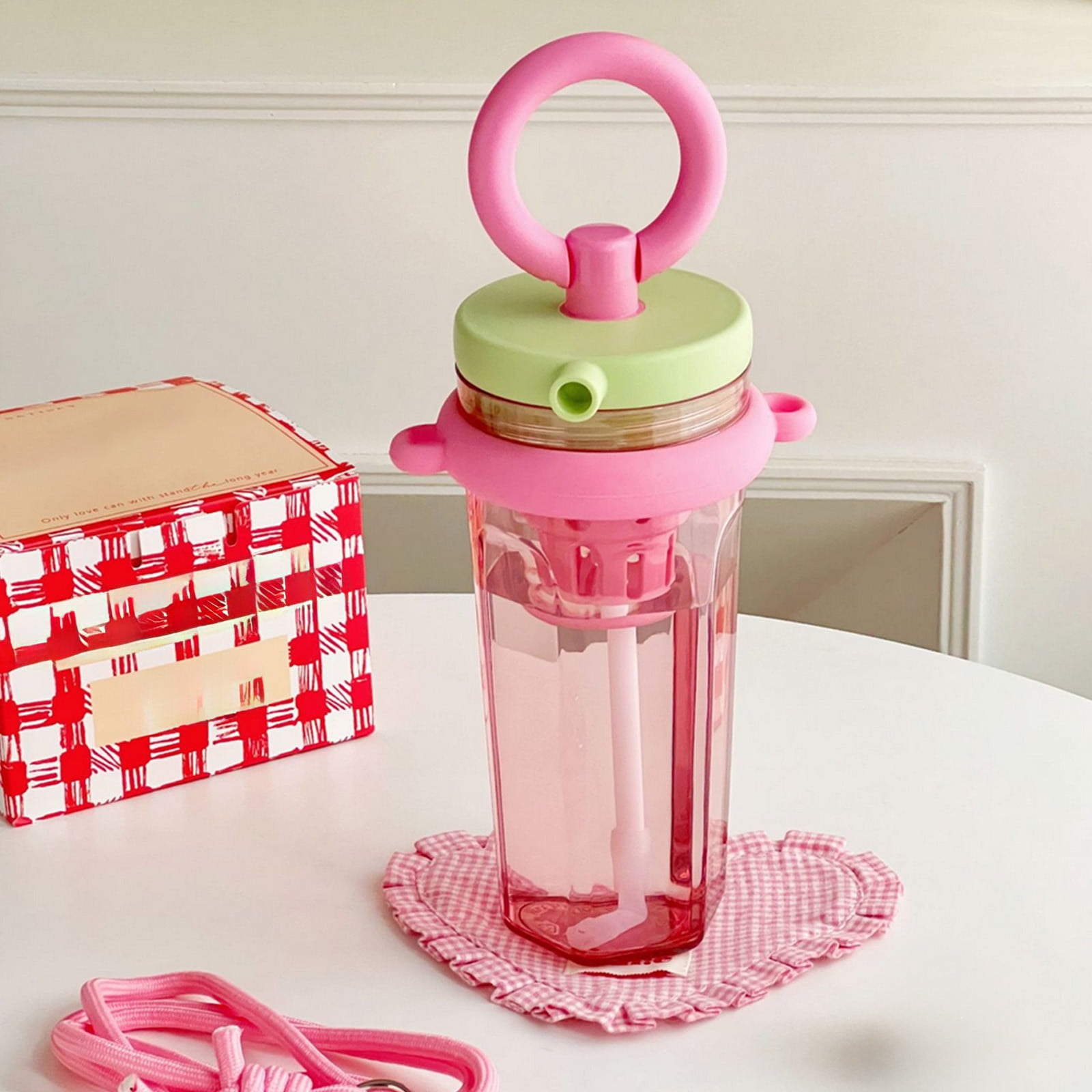 Water Bottle Scald Proof Heat Proof Plastic Straw Water Cup Ice Bar ...