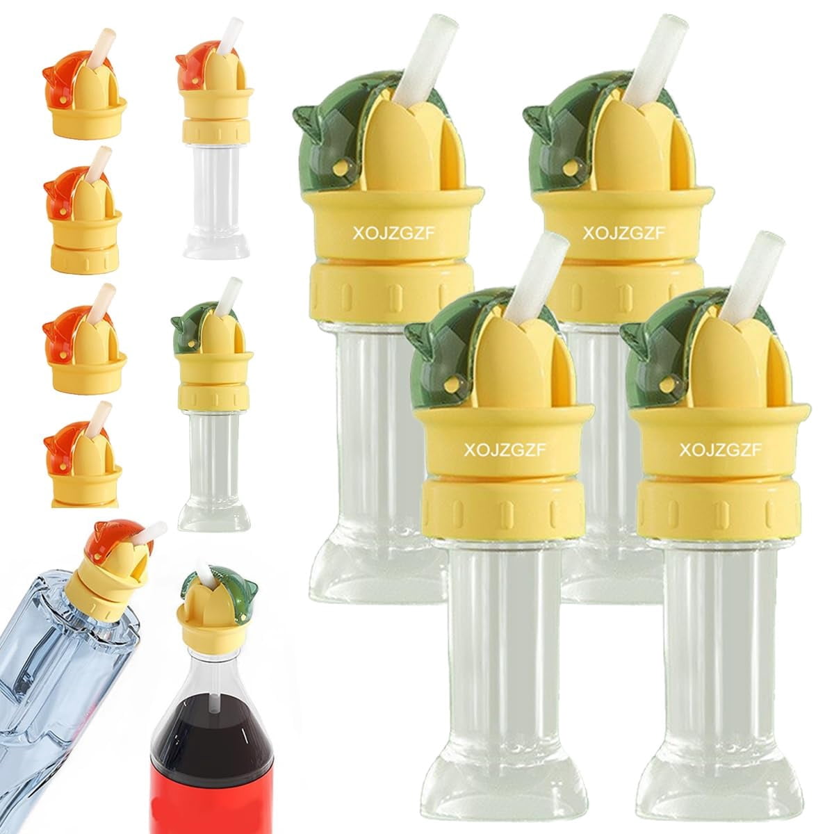 Water Bottle Spout Conversion Cap – Silicone Straw Adapter Lid for ...