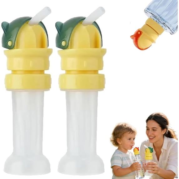 Water Bottle Spout Conversion Cap with Straw, Universal Bottle Spout ...