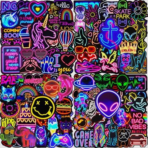 Neon Vinyl Stickers