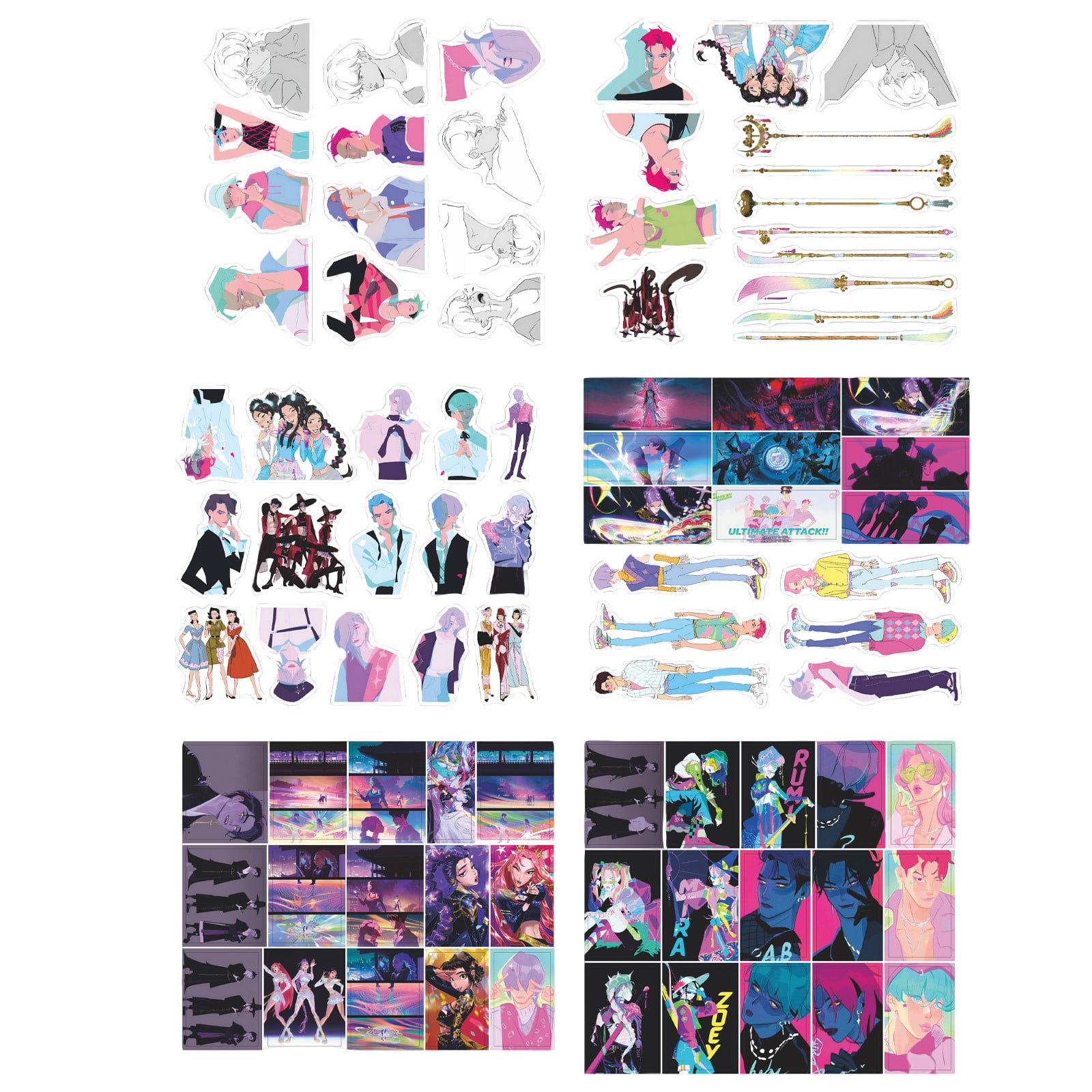 Water Bottle Stickers 86 Pcs Cool Cute KPop Demon Hunters Sticker Packs ...