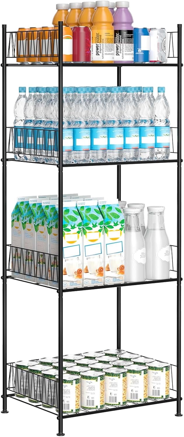 Water Bottle Storage Rack 4 Tier Freestanding Floor Bottled Water ...