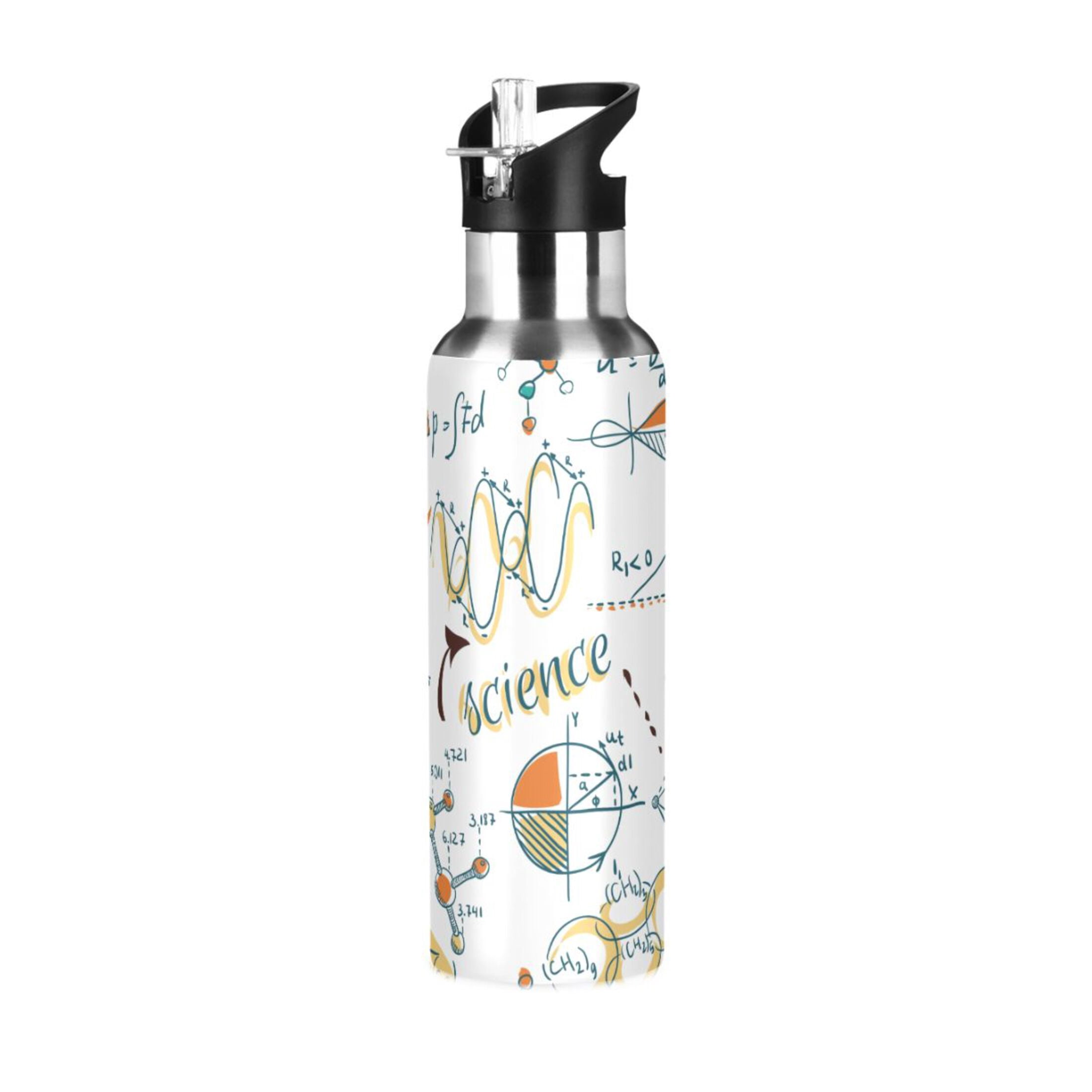 Water Bottle with Straw Lid Leak Science Old Chemistry Education Doodle ...