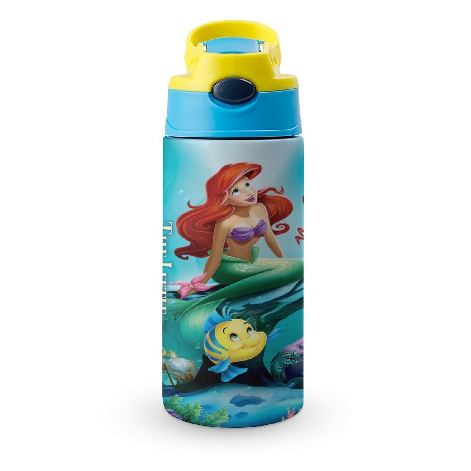 Water Bottle with Straw - 12 Ounce, The Little Mermaid Ariel - Kids ...
