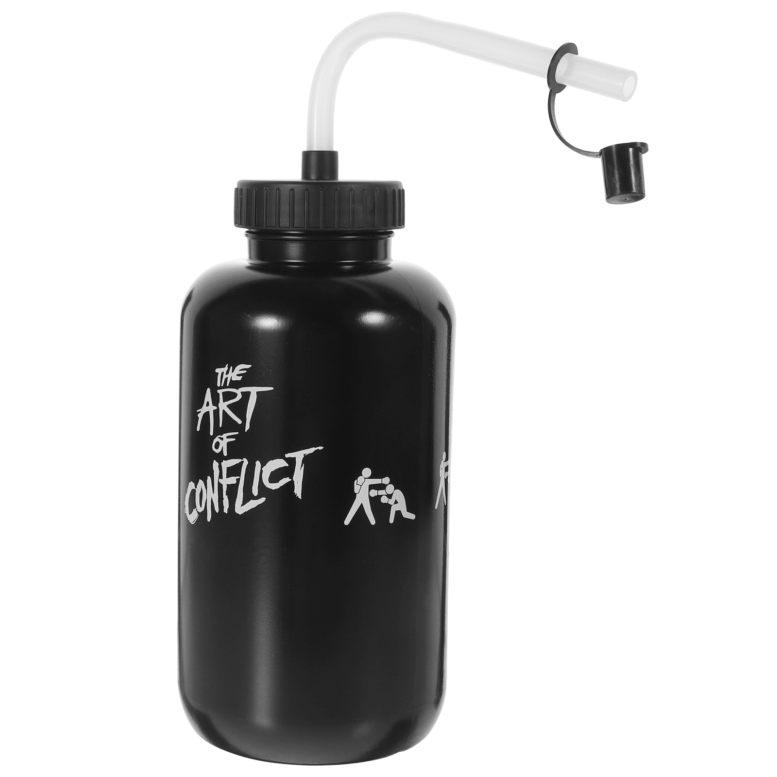 Water Bottle with Straw Plastic Boxing Water Bottle Liter for Sport ...