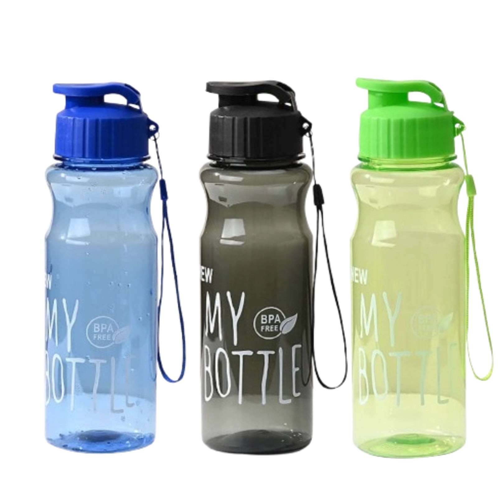 Water Bottles Set of 3 22.9 Oz Drinking Water Bottle Clear Large ...
