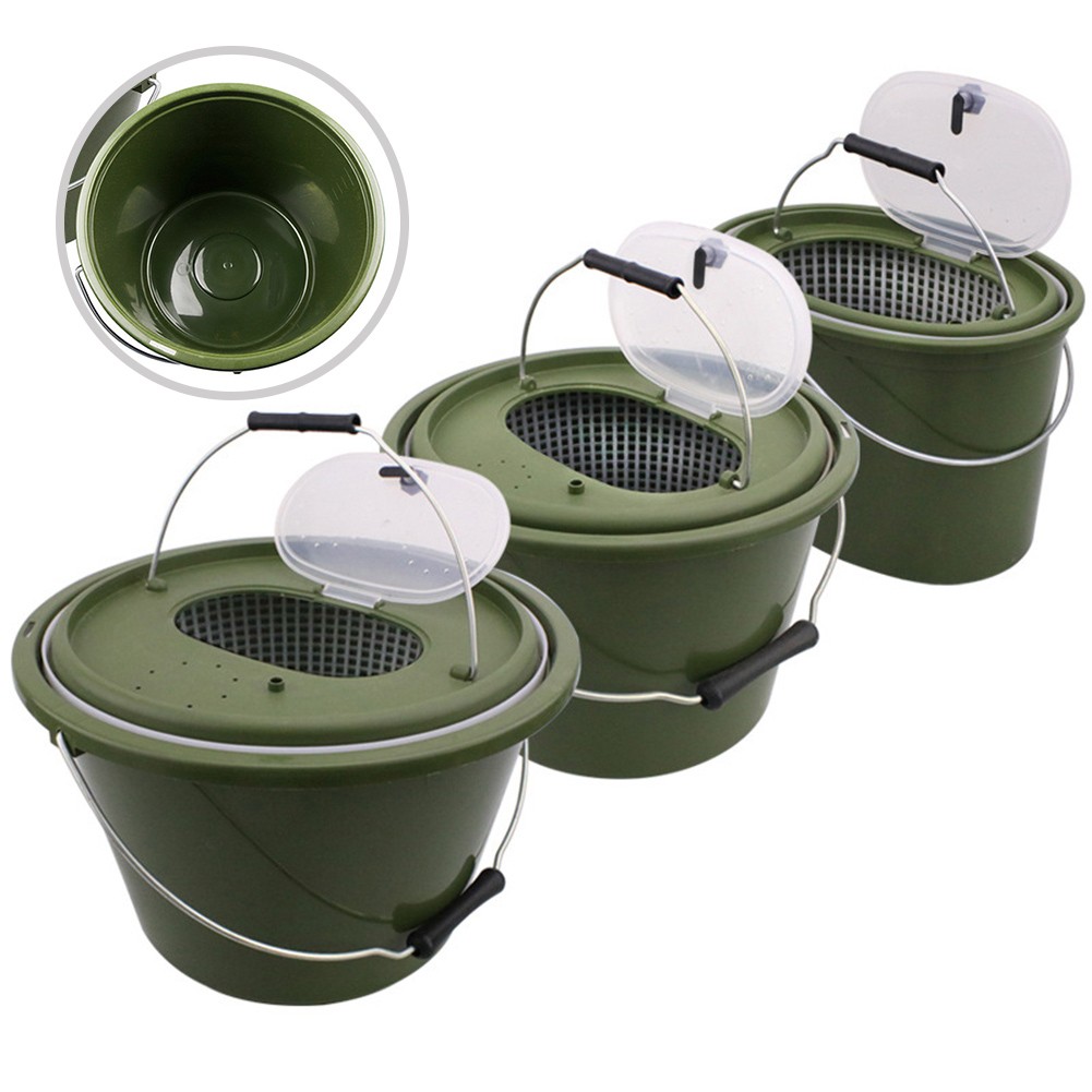 Water Boxes Fish Bucket Portable With Separate Handle Mesh Live Fish Pp ...