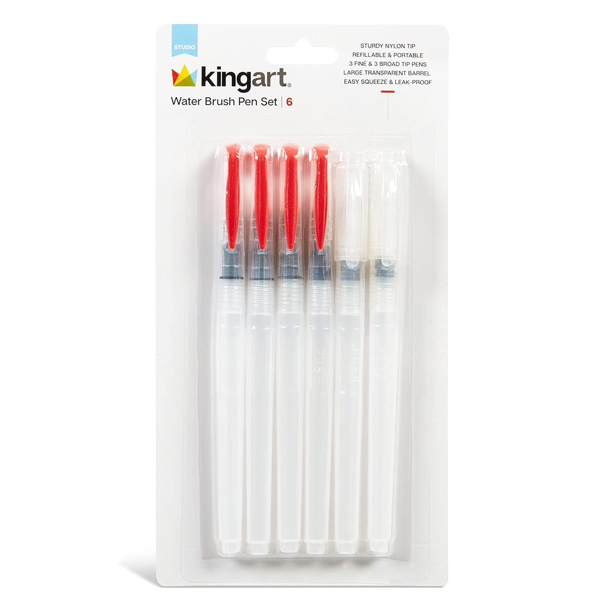 Water Brush Pens, Set of 6 Assorted Tips - Walmart.com