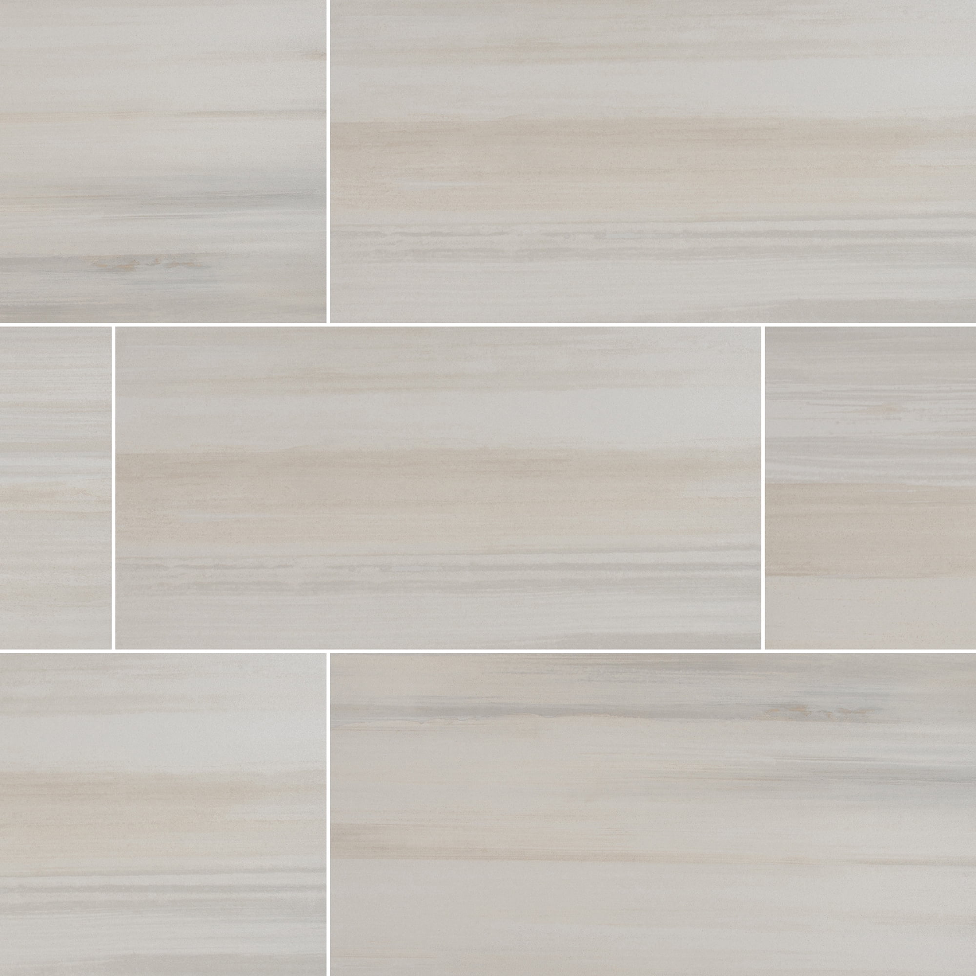 Water Color Bianco 12 in. x 24 in. Glazed Porcelain Floor and Wall Tile ...