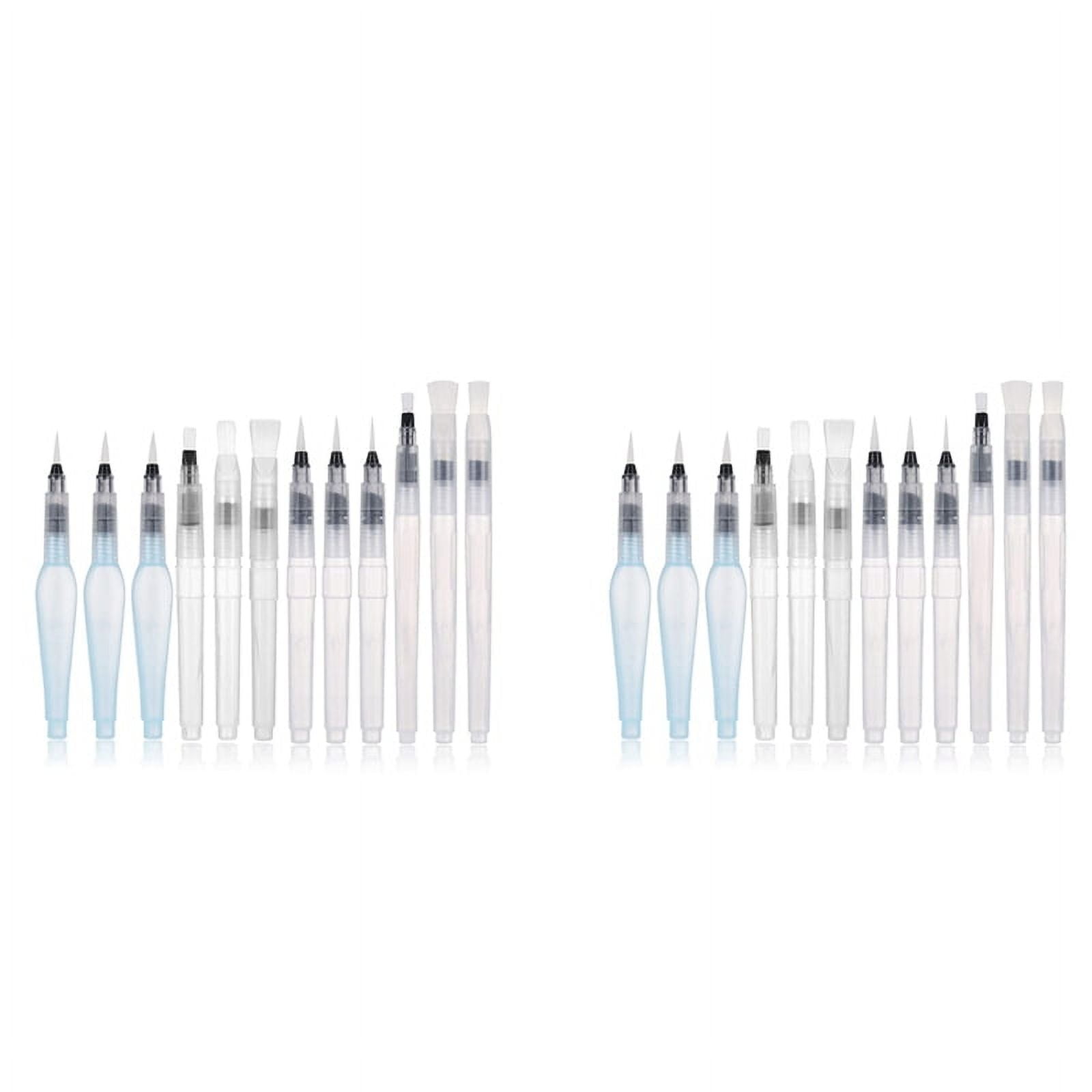 Water Color Brush Pen Set 24 Pcs Water Paint Brushes Refillable ...