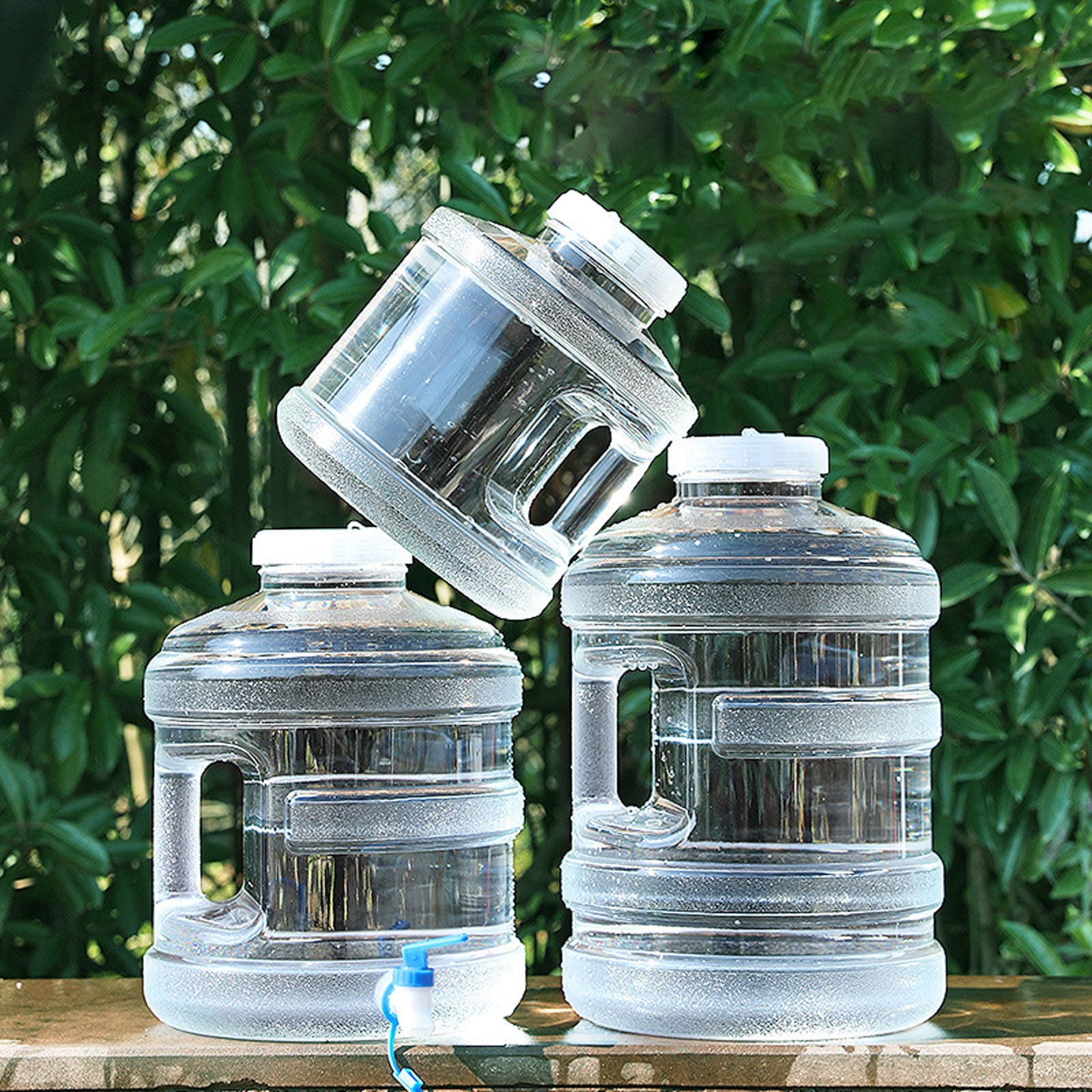 Water Container With Faucet 2 Gallon Camping Water Bottle With Handle ...