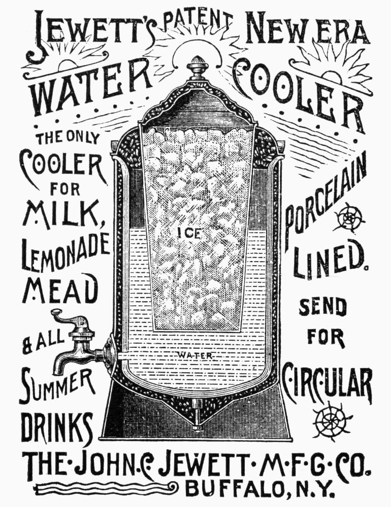 Water Cooler Ad 1889. Namerican Magazine Advertisement For Jewett'S ...