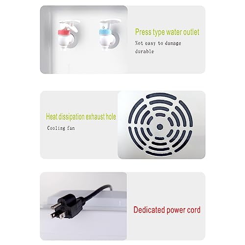 Water Cooler Dispenser for 5 Gallon Bottle, Hot&Cold Top Loading Water ...