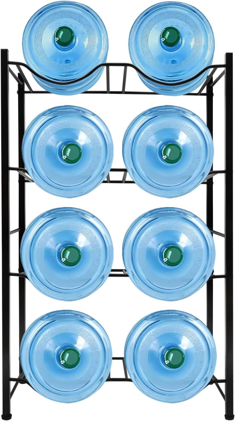 Water Cooler Jug Rack, 4-Tier & Double-Row Heavy Duty Metals Water ...