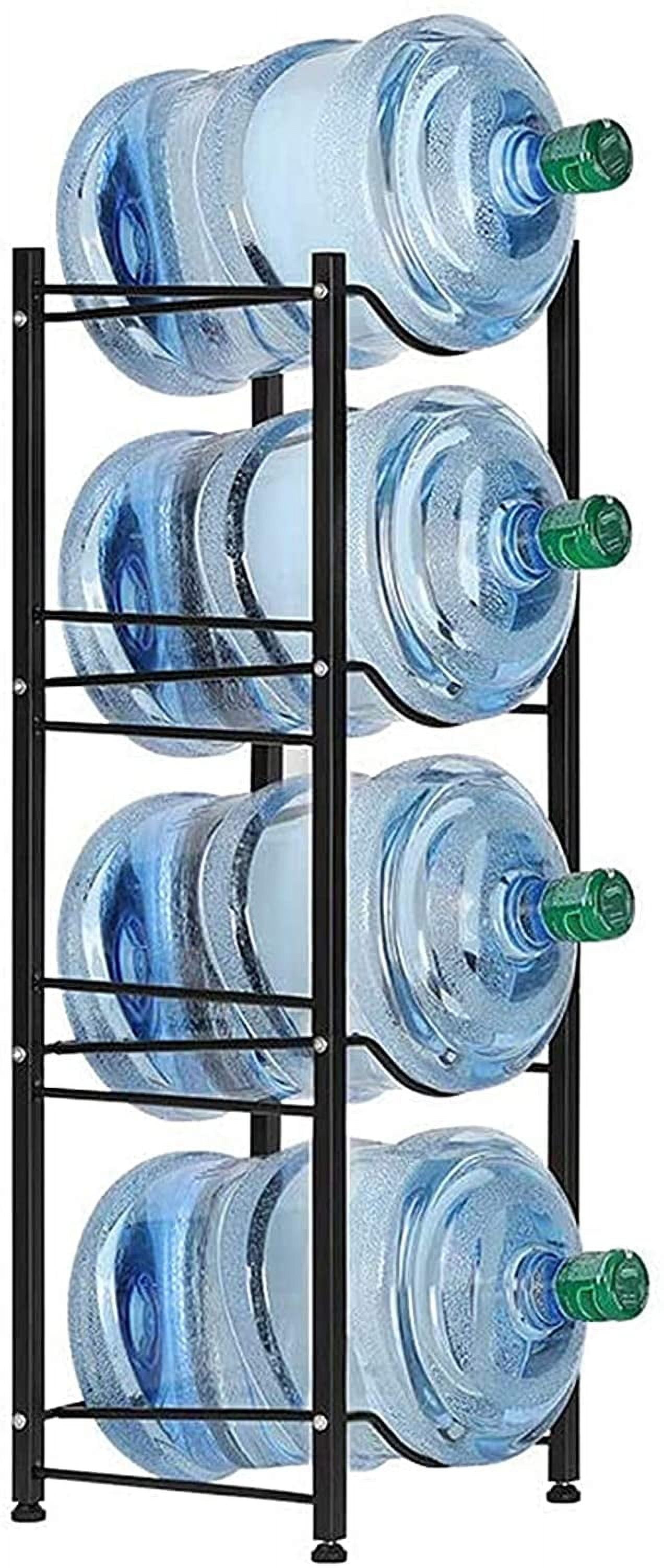 BTY Water Cooler Jug Holder, 4-Tier Heavy Duty Water Bottle Storage ...