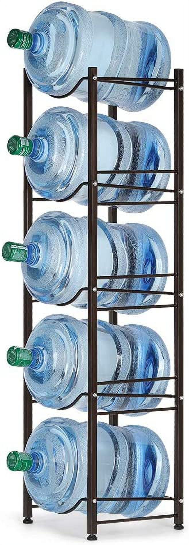 Water Cooler Jug Rack 5-Tier Water Bottle Storage Rack 5 Gallon Jugs ...