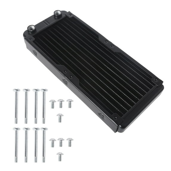 Water Cooling Computer Radiator 10 Pipe Aluminum Heat Exchanger Liquid ...