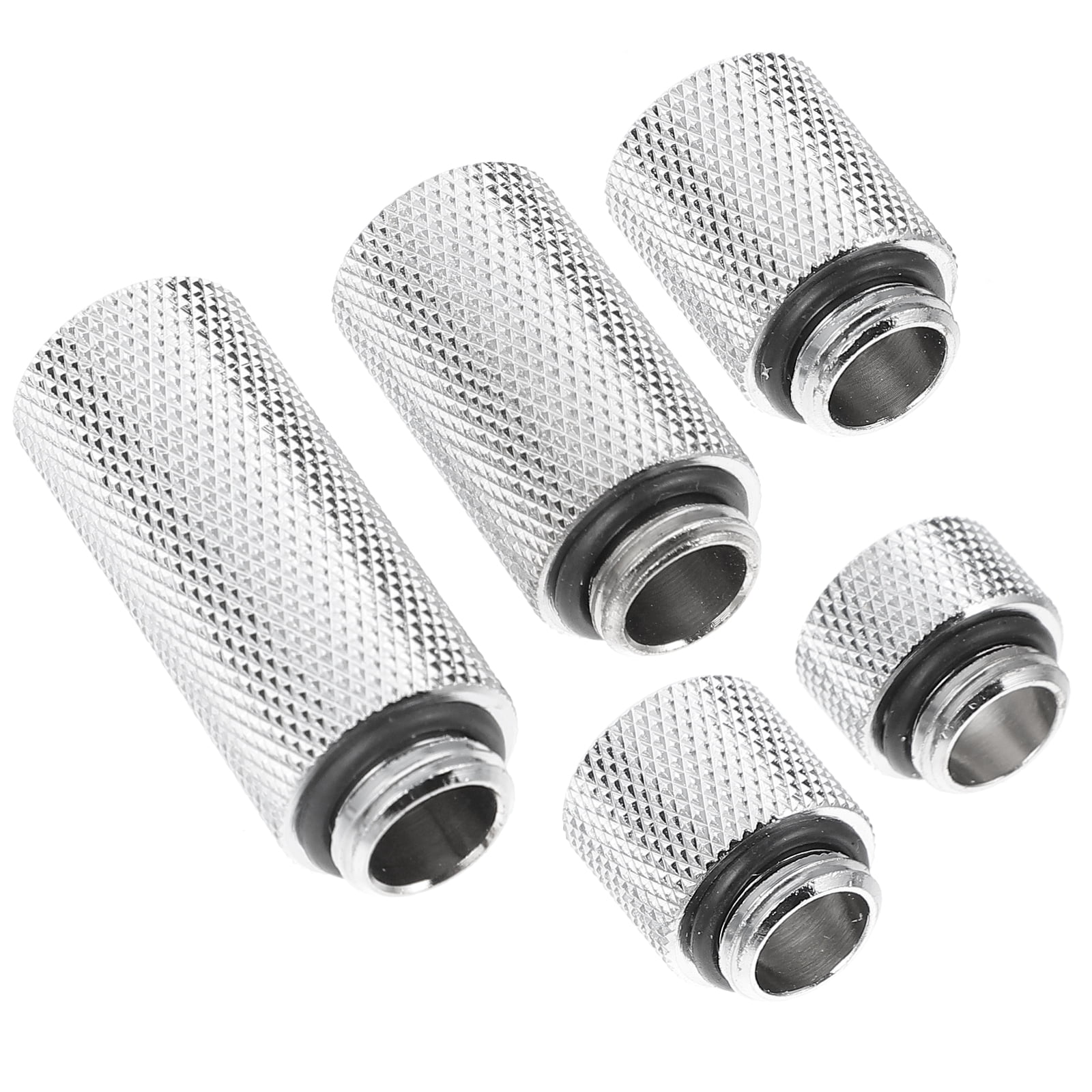 WRITWAA Connectors Water Cooling Pc Brass Computer Liquid Cooling Coupler Silver 1 Set 0.59in ...