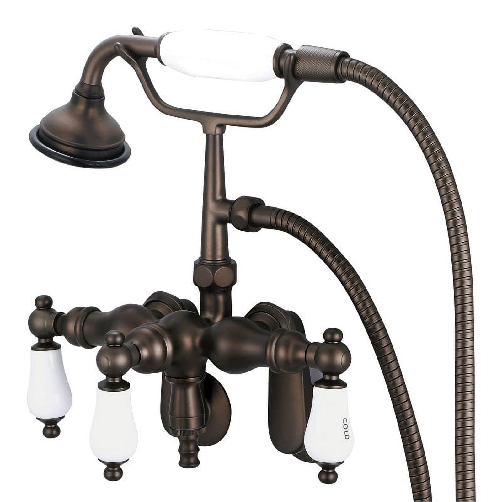 Water Creation Down Spout Solid Brass Tub Faucets in Oil-Rubbed Bronze ...