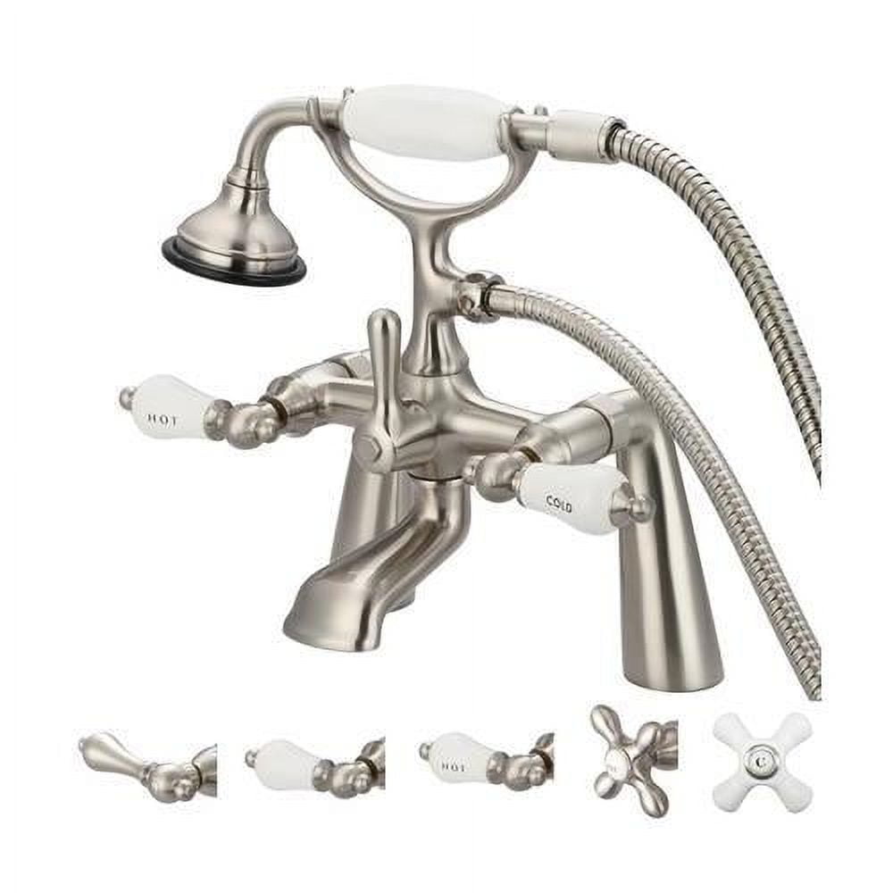 Water Creation F6-0003-02-AL Tub Faucet in Brushed Nickel with Shower ...