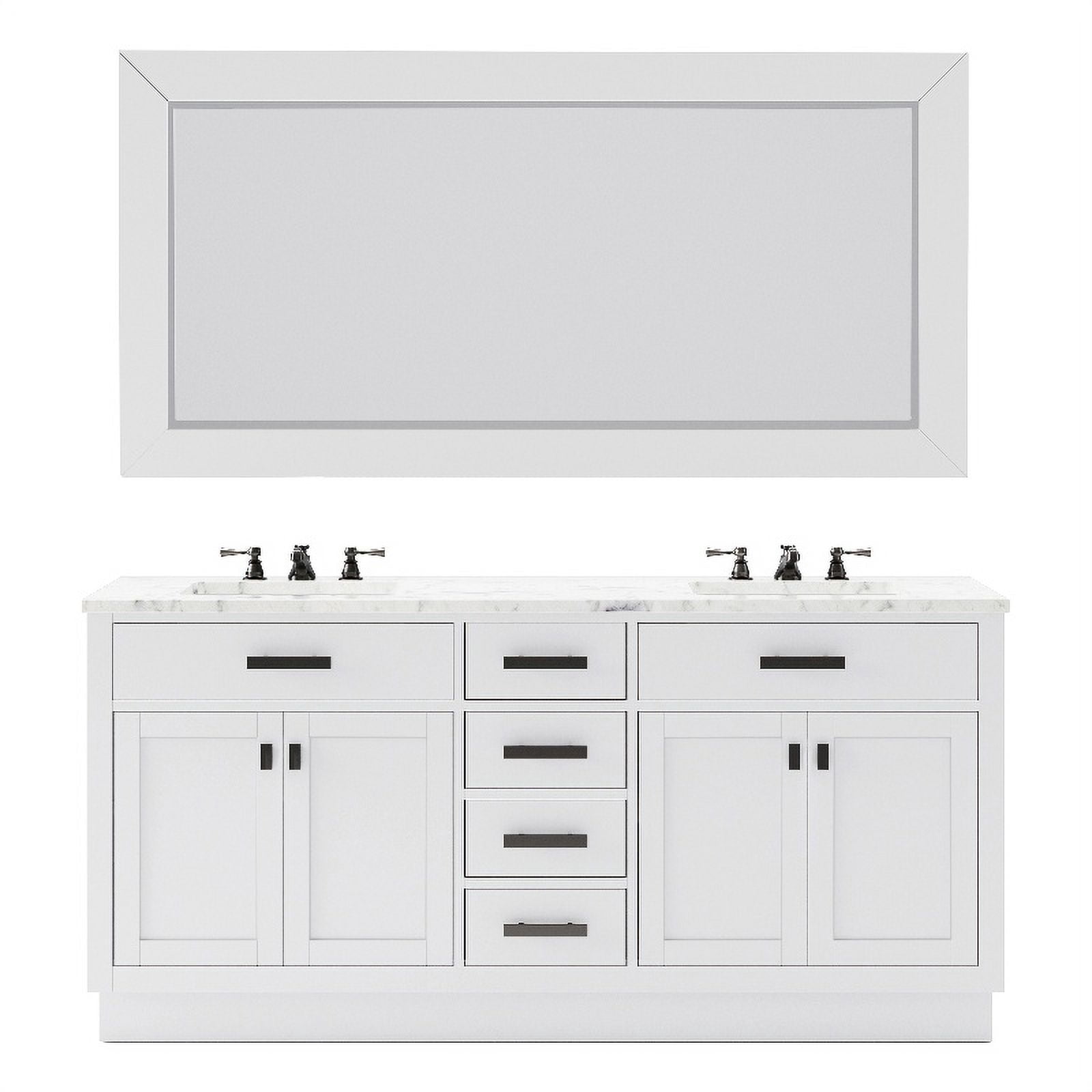 Water Creation Hartford 72" Double Sink Bath Vanity with Mirror in ...