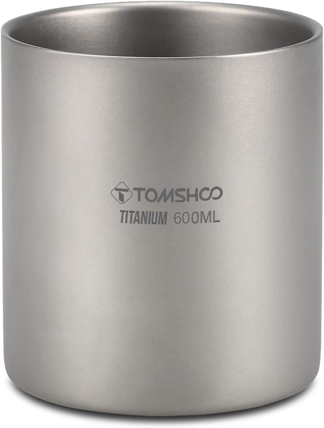 Water Cup, 220/350/450/600ml Double Wall Titanium Water Cup Coffee Tea ...