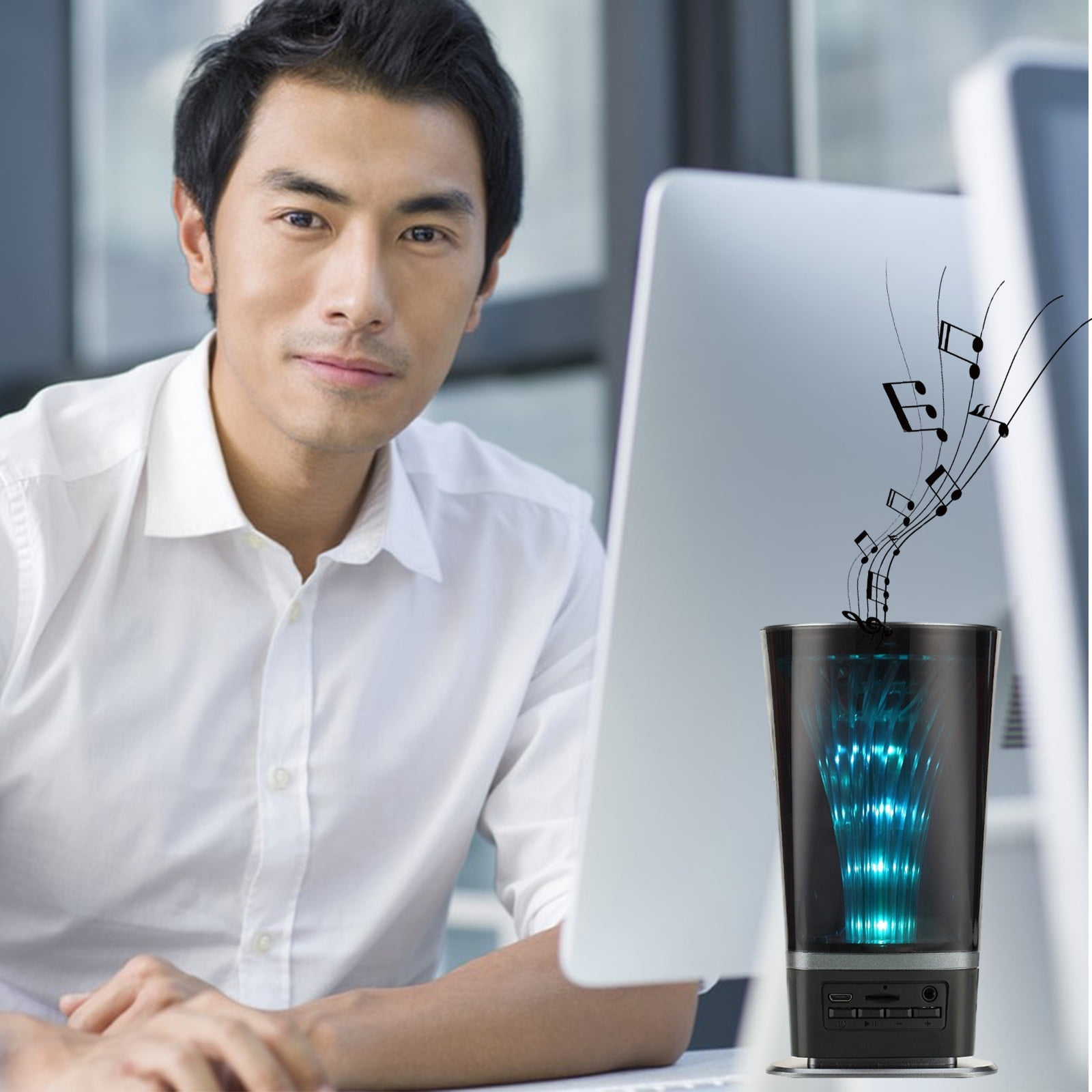Water Cup Bluetooth Speaker With Light Emitting Creatives Mini Wireless ...