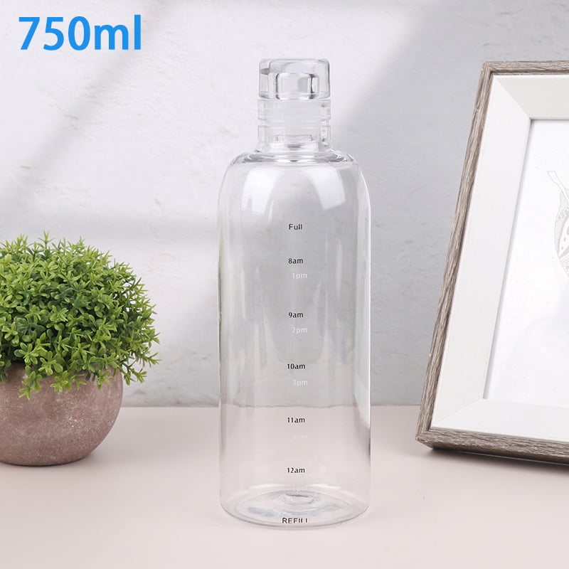 Water Cup Sport Water Bottle With Time Scale Couple Plastic Portable ...