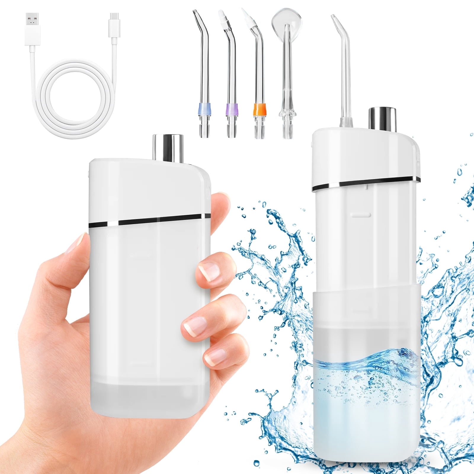 Water Dental Flosser: IPX7 Waterproof Oral Irrigator Teeth Cleaner ...