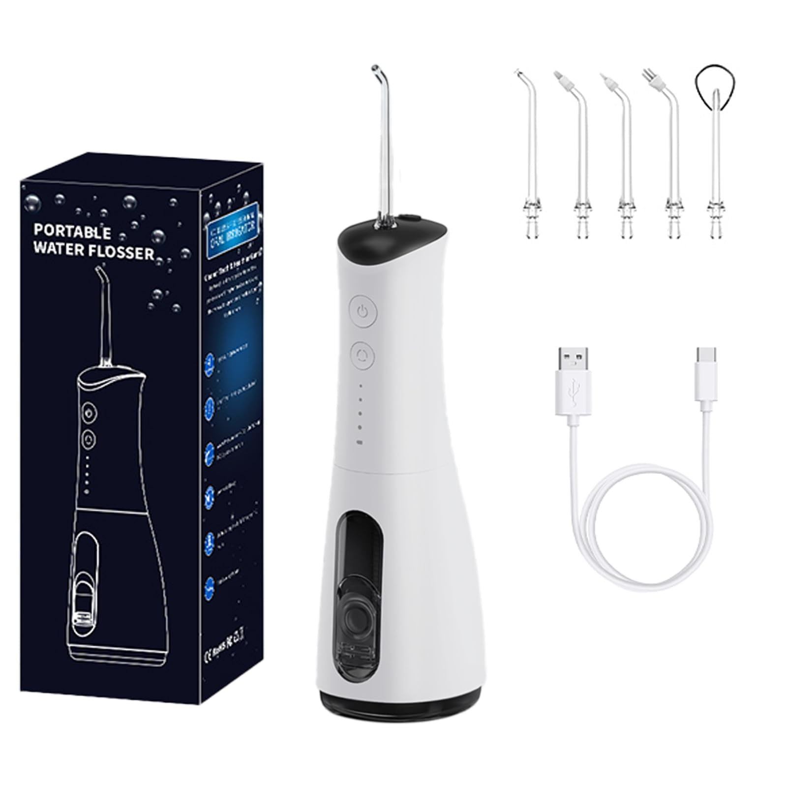 Water Dental Flosser Teeth Pick, 300ML Portable Oral Irrigator ...