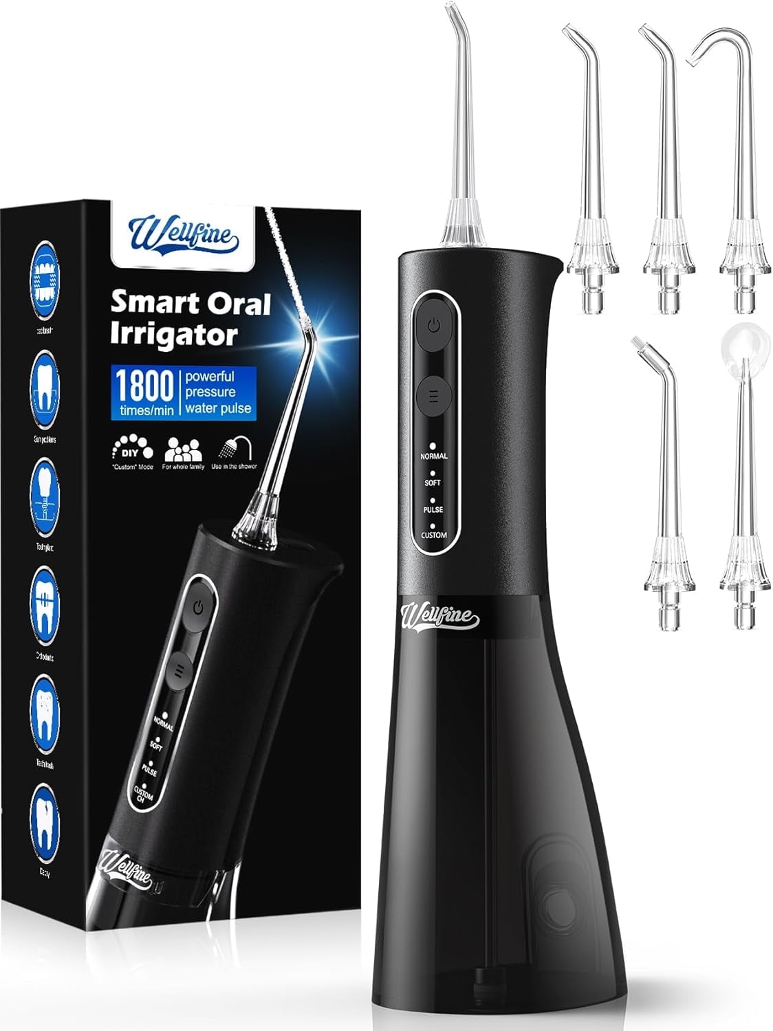 Water Dental Flosser Teeth Pick: Portable Cordless 4 Modes Flossers Pic ...