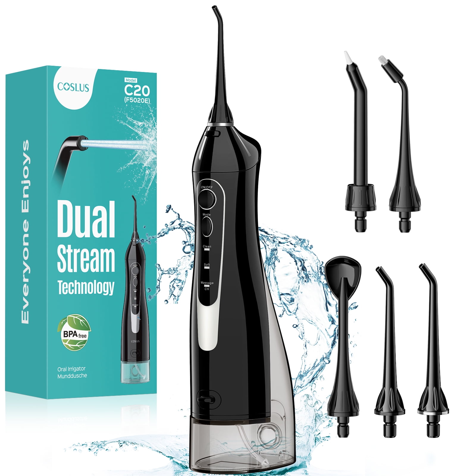 Water Dental Flosser Teeth Pick: Portable Cordless Oral Irrigator 300ML ...