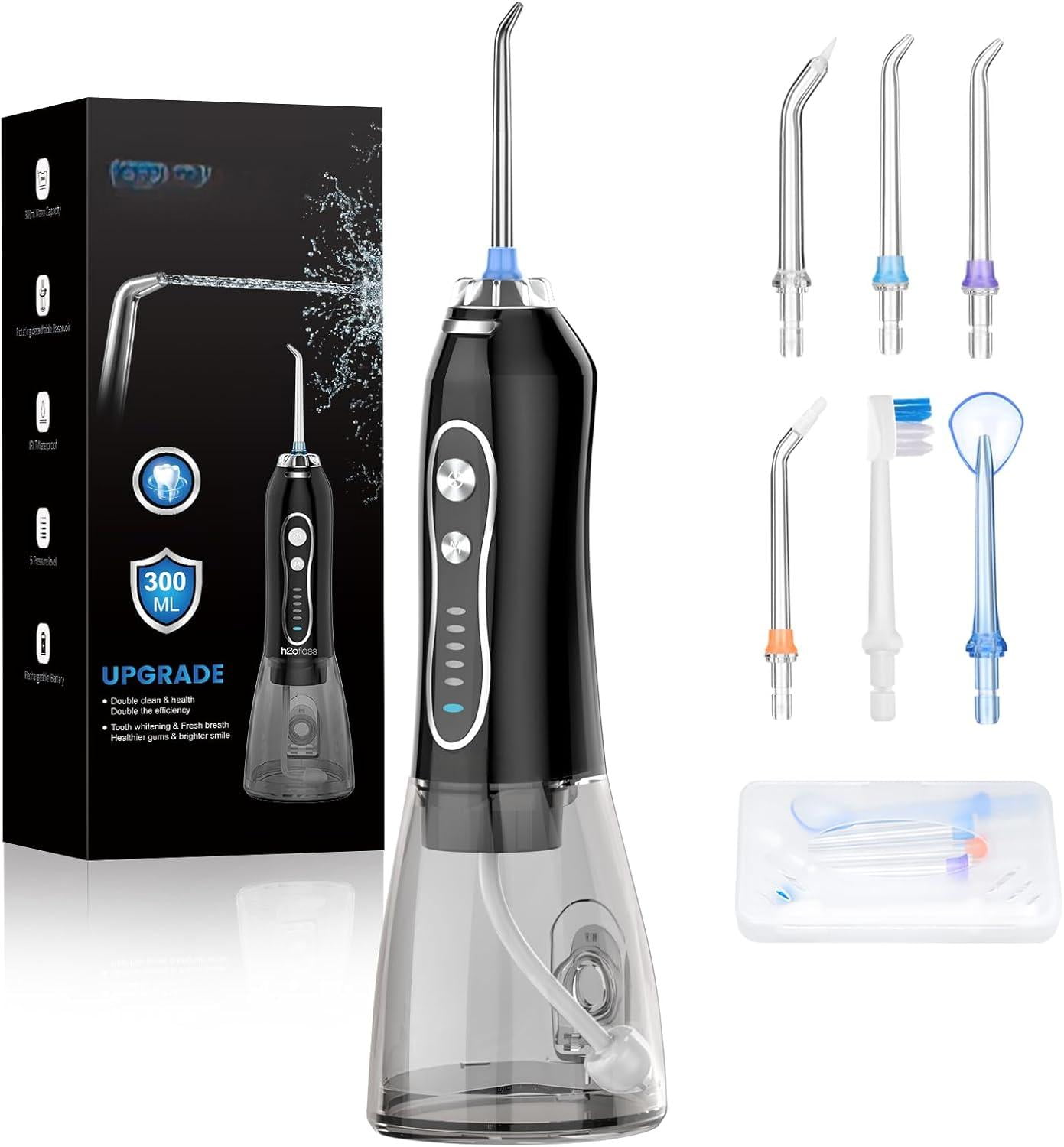 Water Dental Flosser Teeth Pick -Portable Oral Irrigator with 5 Modes ...