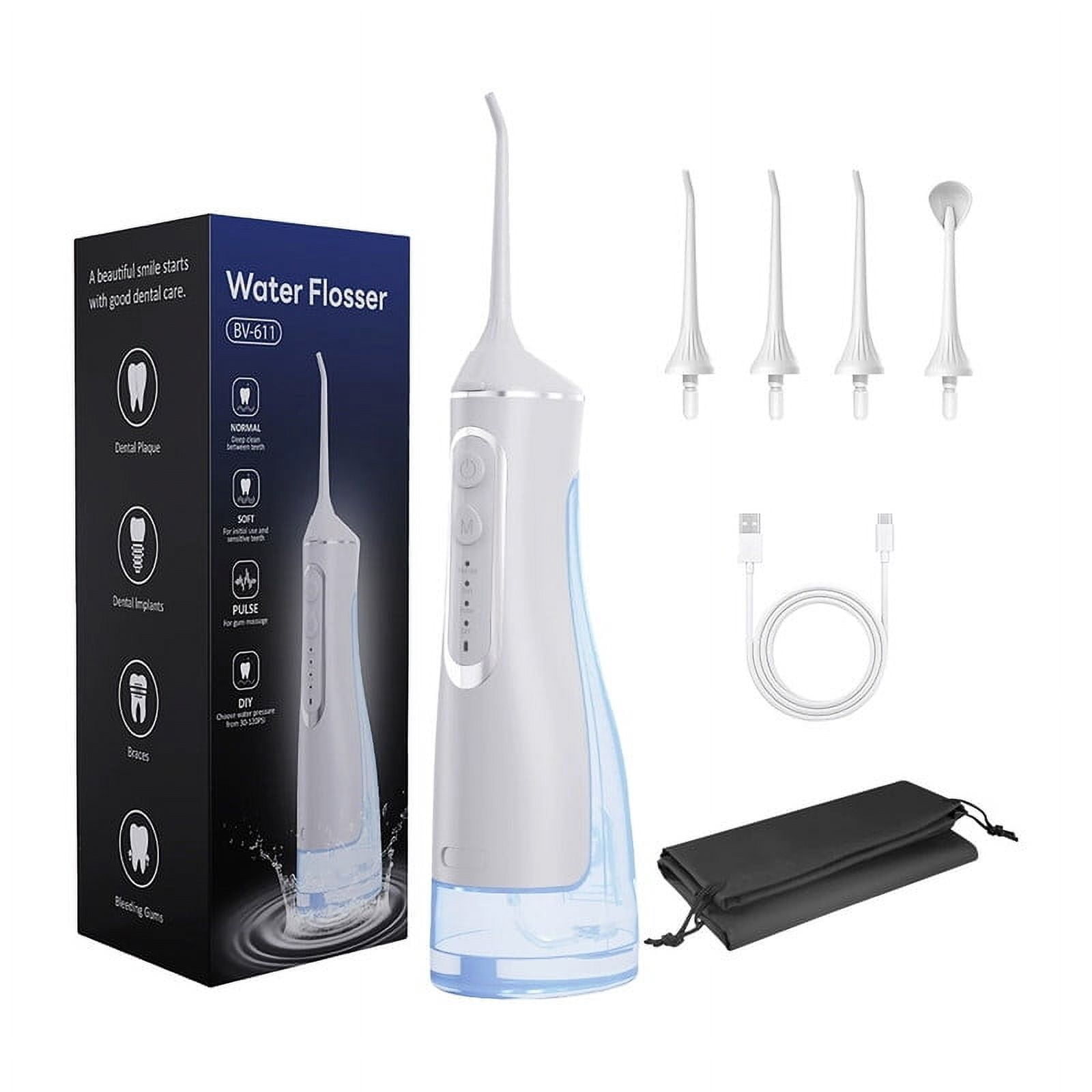 Water Dental Flosser Tooth Pick, Portable Cordless Oral Irrigator 320ML ...