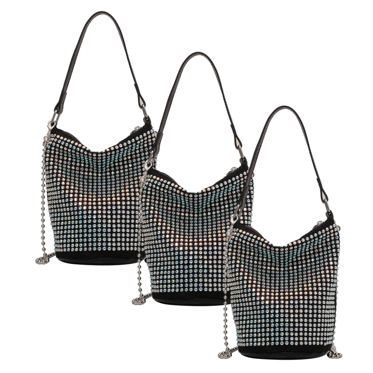 Water Diamond Rivet Evening Wallet Women's Clutch Crossbody Mini ...