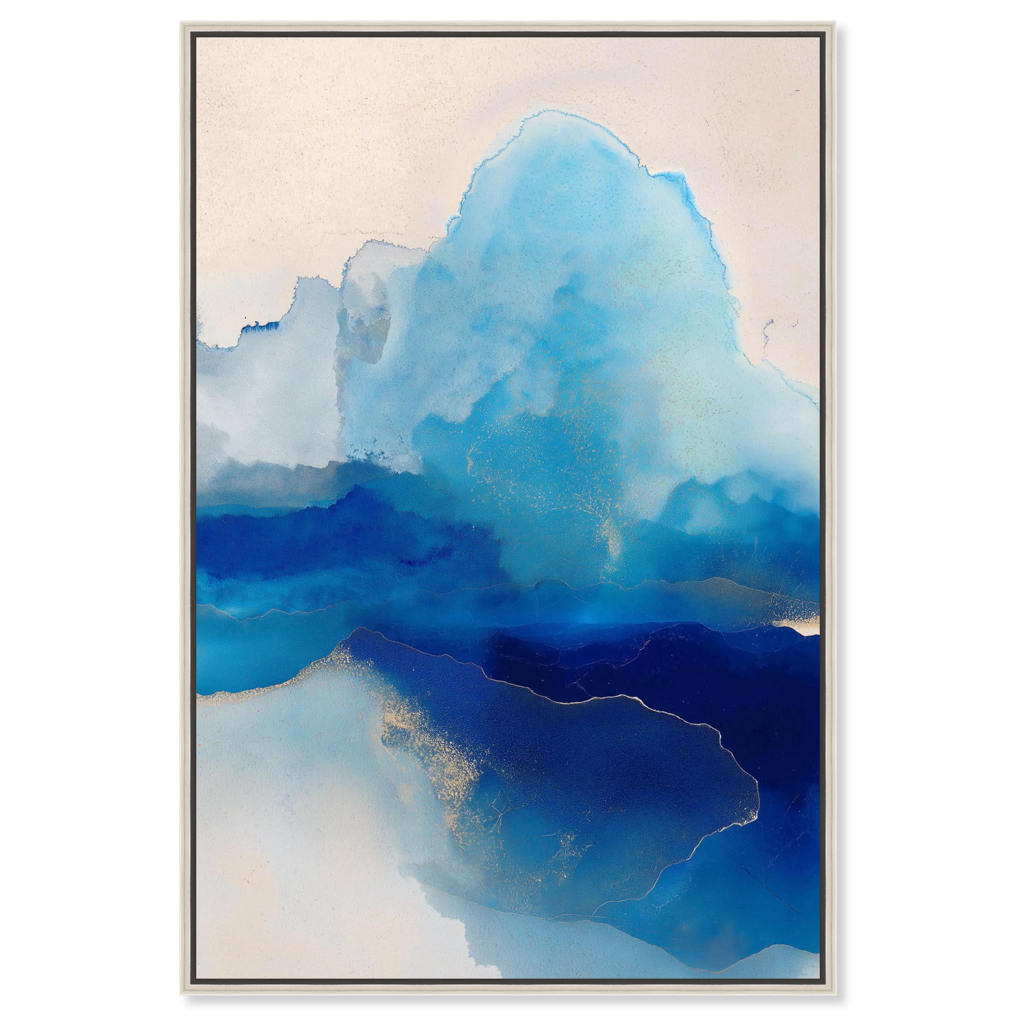 Water Diptych I Canvas Print Blue Wall Decor by Art Remedy, Silver ...