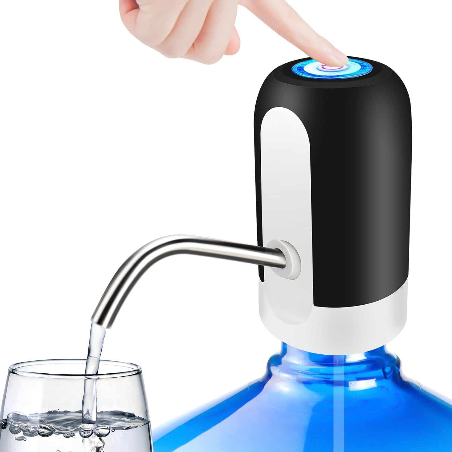 Water Dispenser for 5 Gallon Bottle - Rechargeable Water Pump for 5 Gal ...