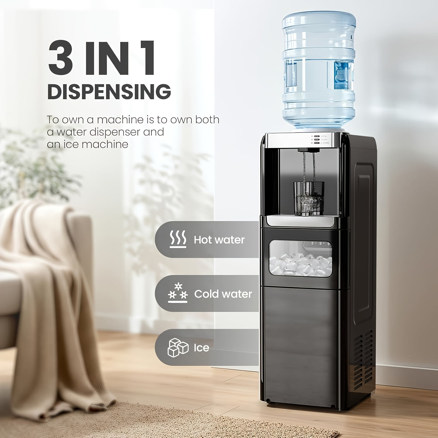 Water Dispenser with Ice Maker, Water Dispenser or Drip Coffee Maker ...