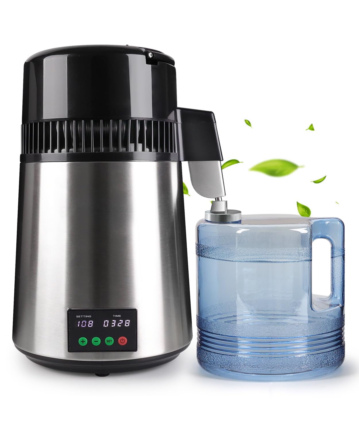 Water Distiller Machine, 750W Countertop Distiller, 304 Stainless Steel ...