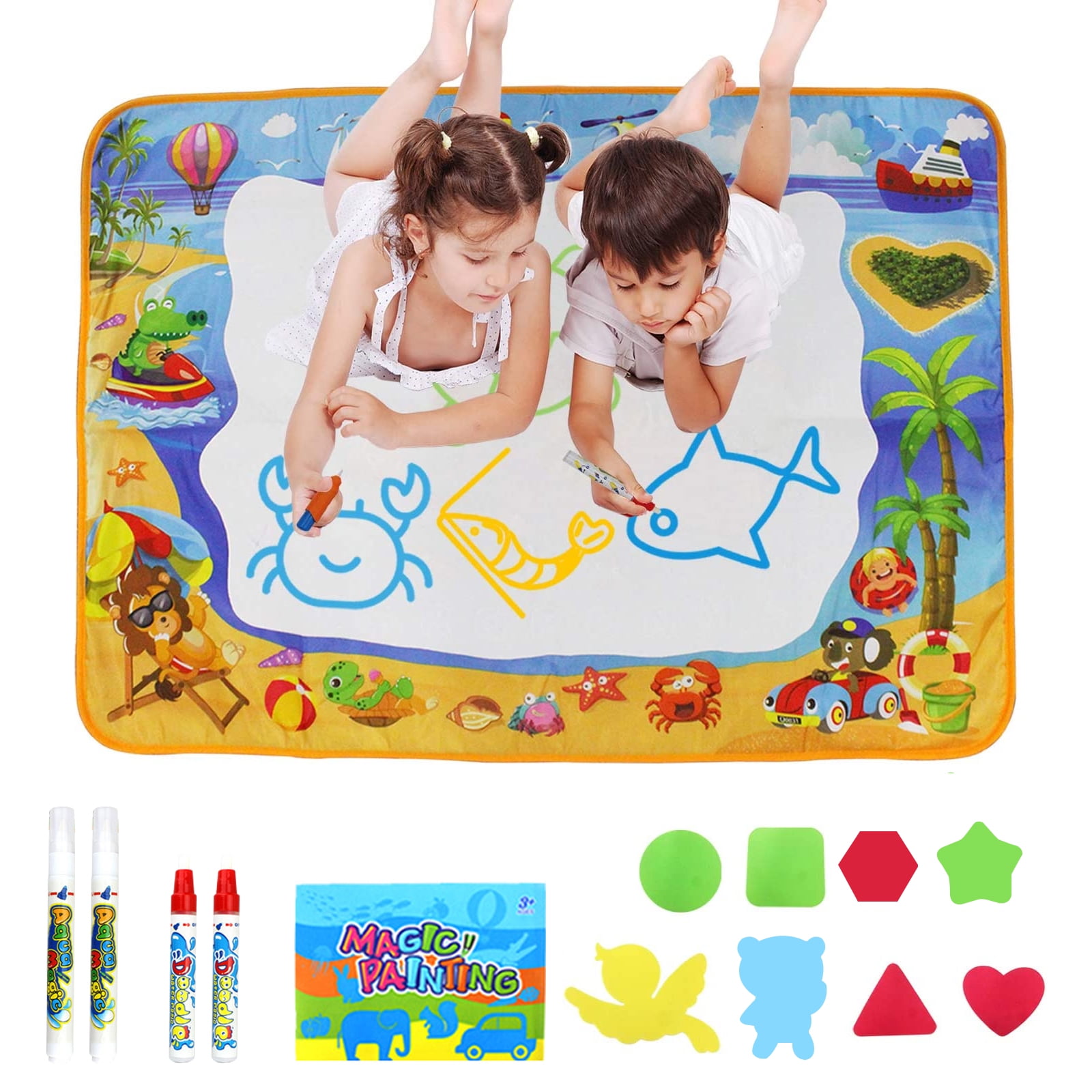 Walmart Water Doodle Mat, 40x28 Inch, Kids Painting & Drawing Mat with ...