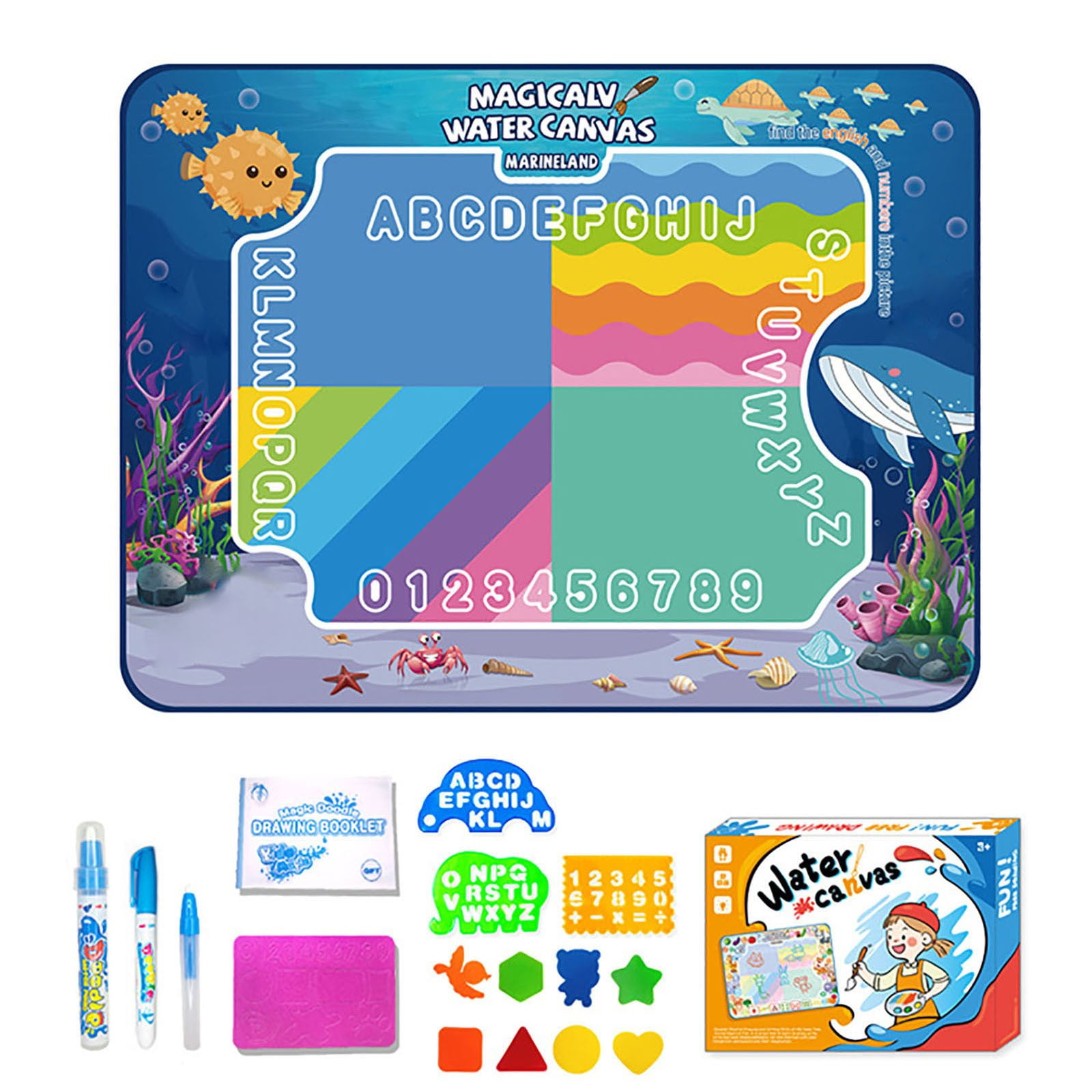 Water Doodle Mat, Kids Drawing Mat Toddlers Educational Toys for Age 3 ...