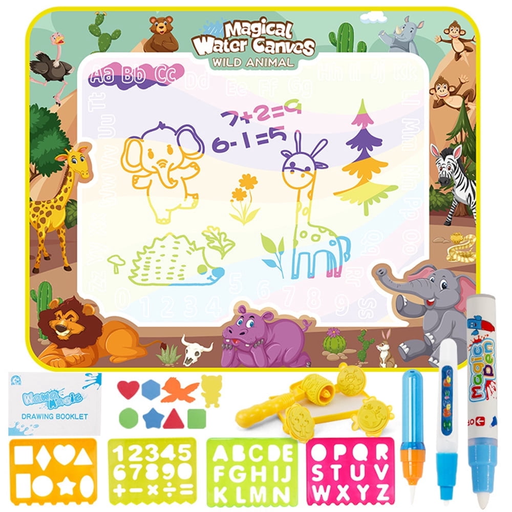 Water Doodle Mat - Kids Painting Writing Color Doodle Drawing Mat Toy ...