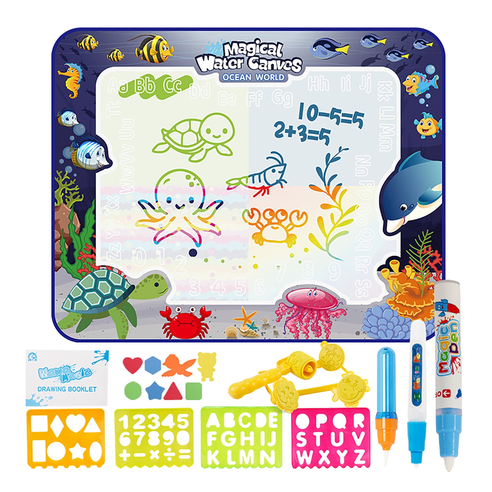 Water Doodle Mat - Kids Painting Writing Color Doodle Drawing Mat Toy ...