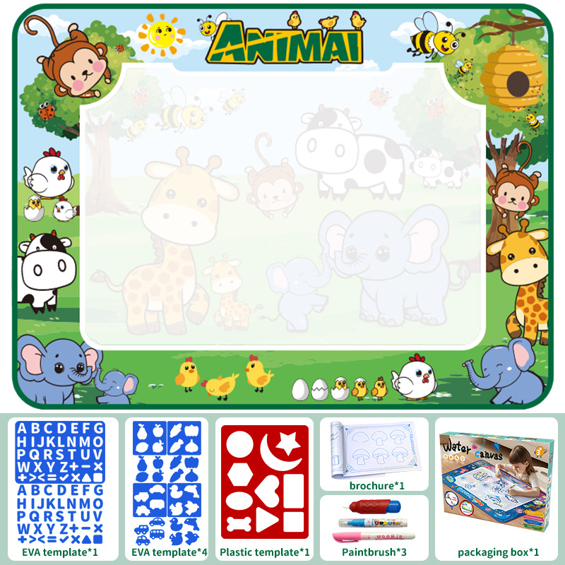 Water Doodle Mat - Kids Painting Writing Color Doodle Drawing Mat Toy ...