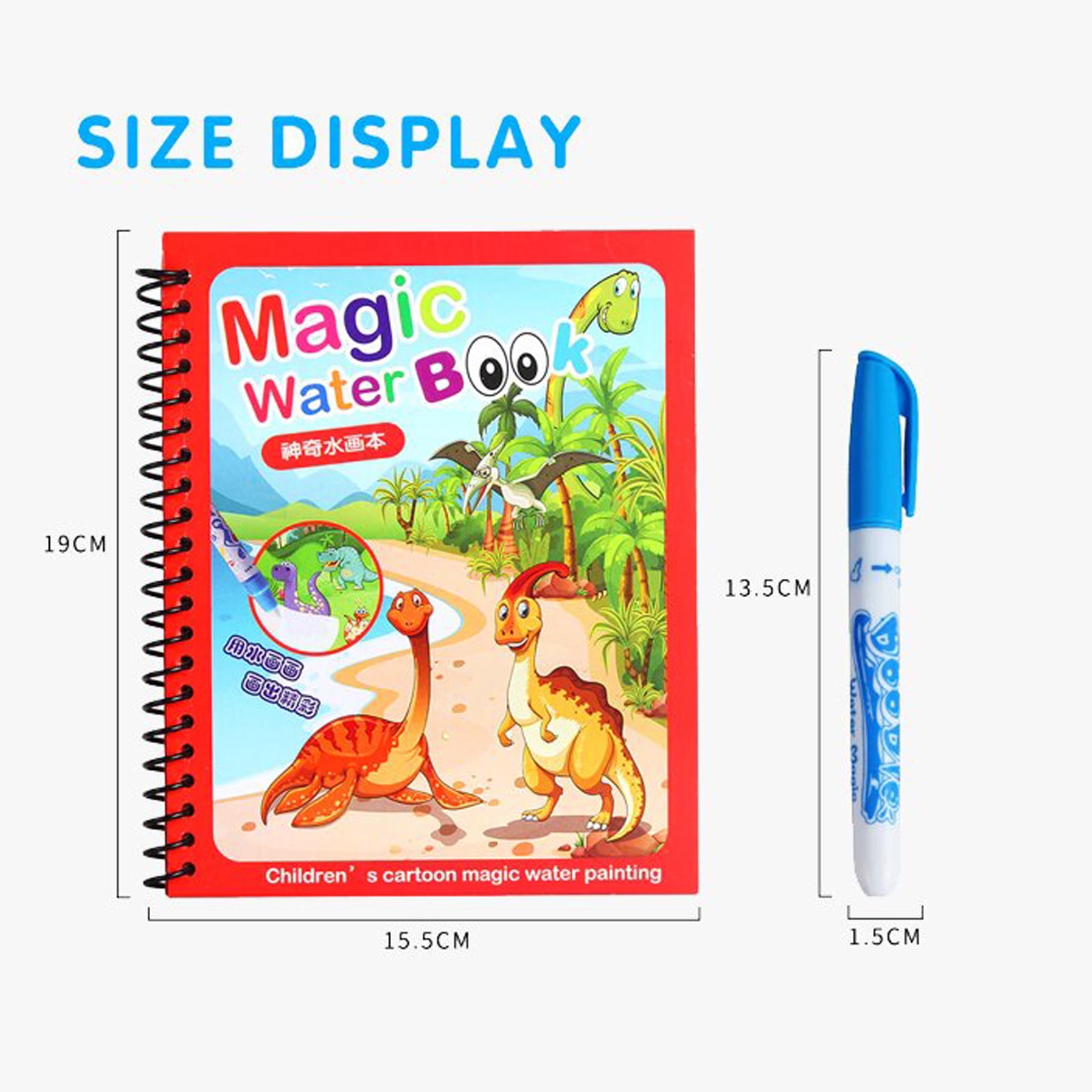 Water Drawing Book Water Reusable Doodle Board for Kids Posters for ...