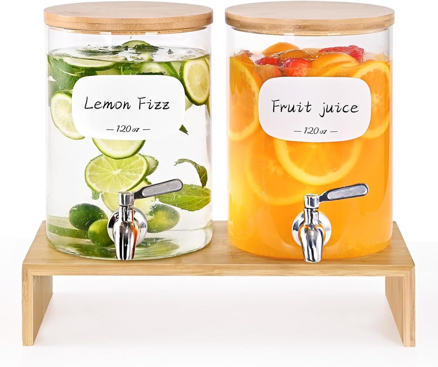 Water Drink Dispenser with Stainless Steel Spigot,8 Waterproof Labels ...